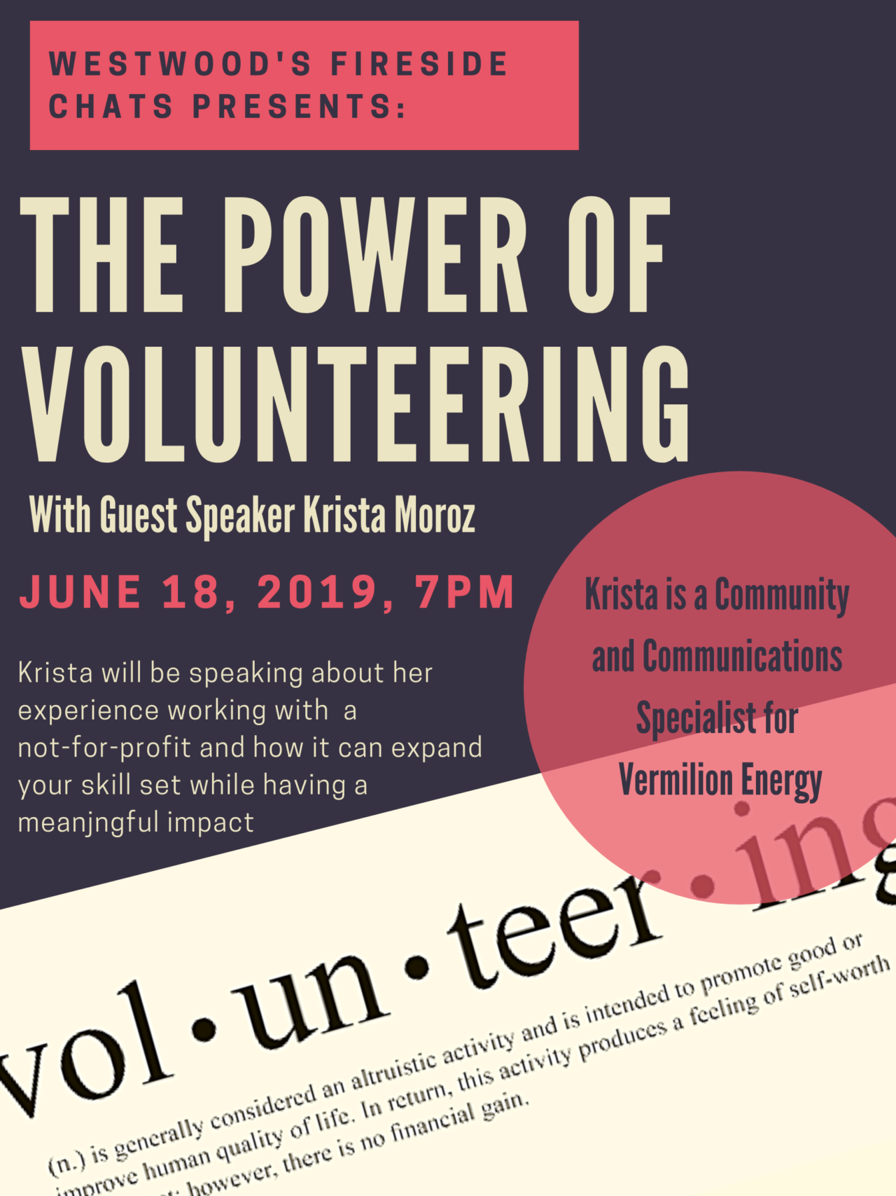 The Power of Volunteering (Fireside Chat Series) | Westwood Cultural Centre
